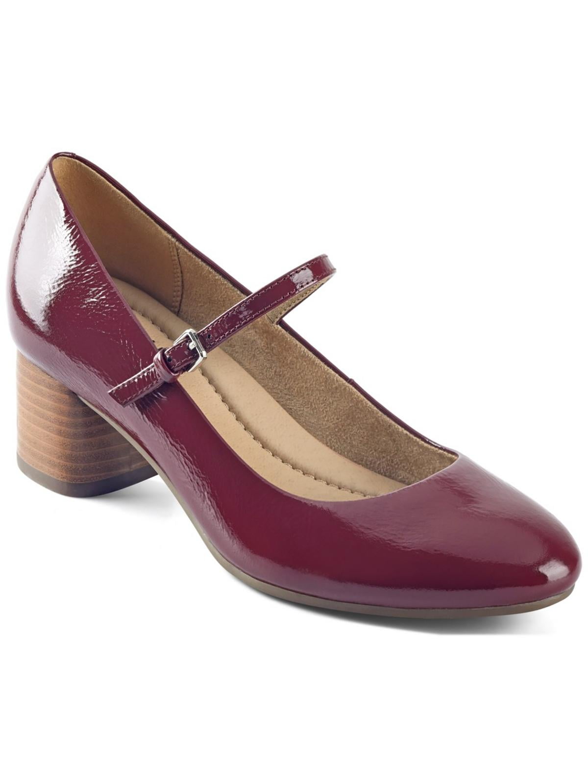 Earth Womens Rumer Block Heel Patent Leather Mary Jane Heels - Walmart.com
