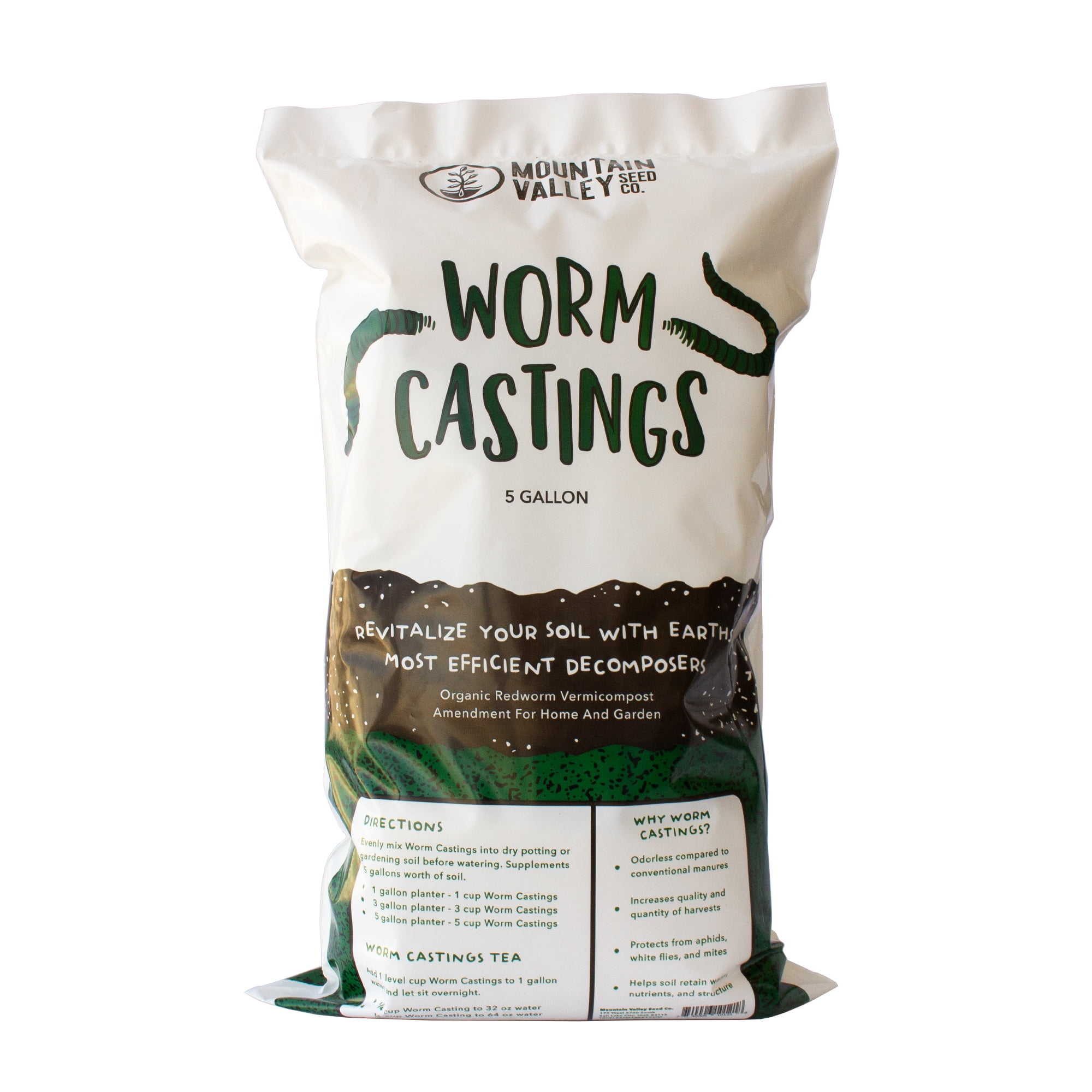 Earth Worm Castings – Organic Red Worm Compost Soil Amendment - 1 cubic ...