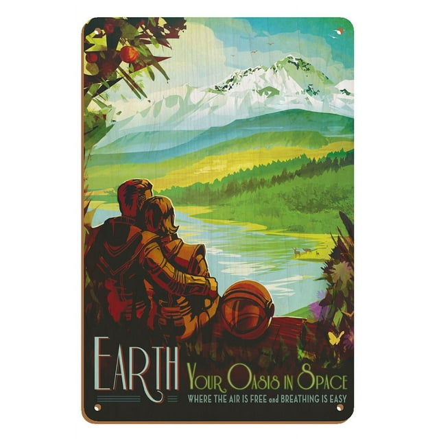 Earth - Your Oasis in Space - NASA Exoplanet Travel Poster - 8 x 12 ...