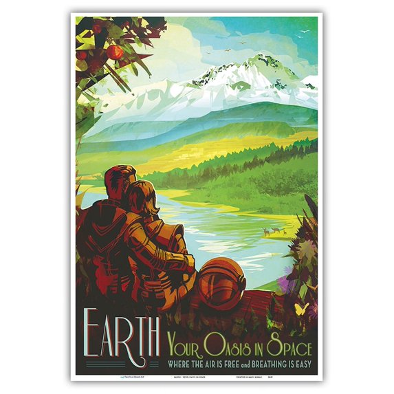 Earth - Your Oasis in Space - NASA Exoplanet Travel Poster - Master Art ...