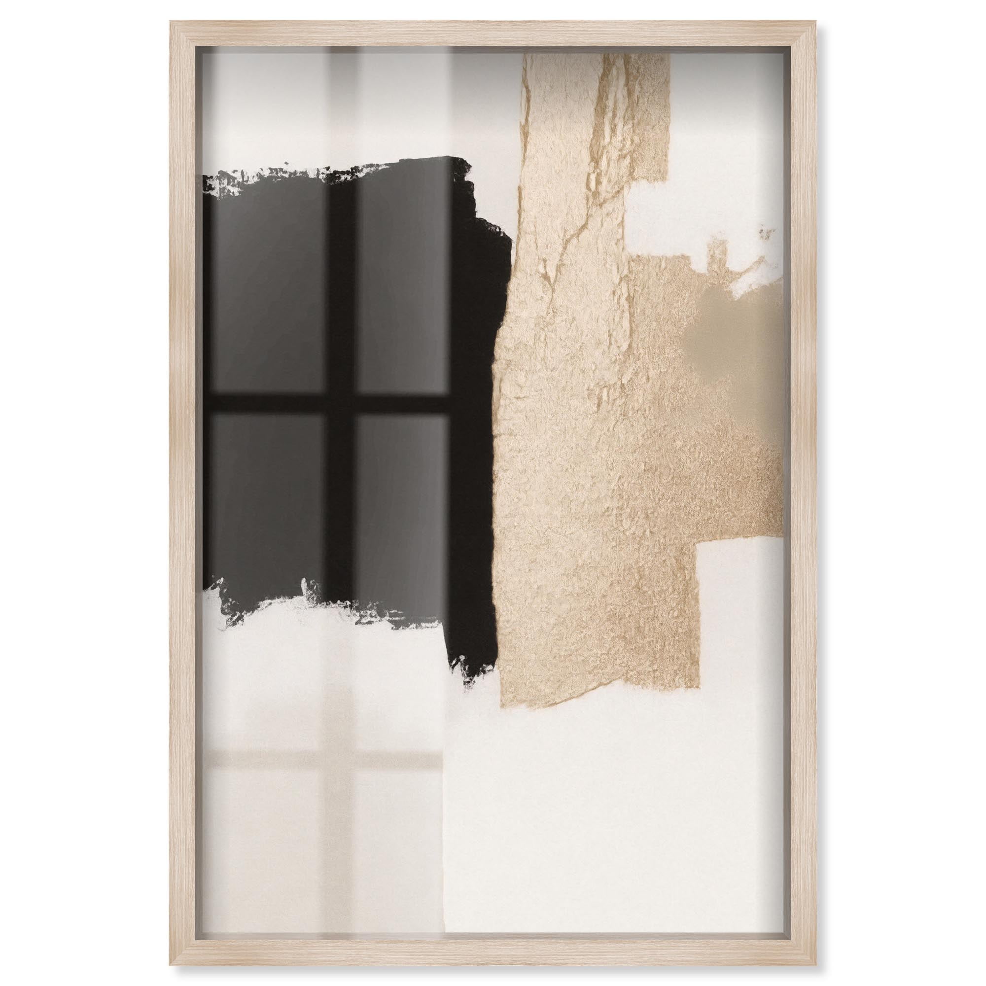 Earth and Ink II Shadowbox Print Neutral Wall Decor by Art Remedy, Blonde Frame, 10 x 15 ...