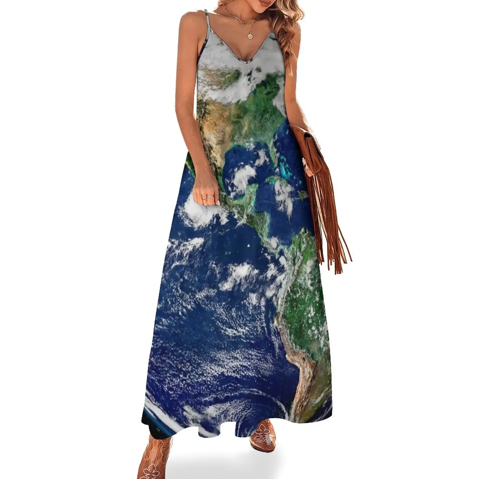 Earth from Space Sleeveless Dress Dress vintage Women's clothing ...