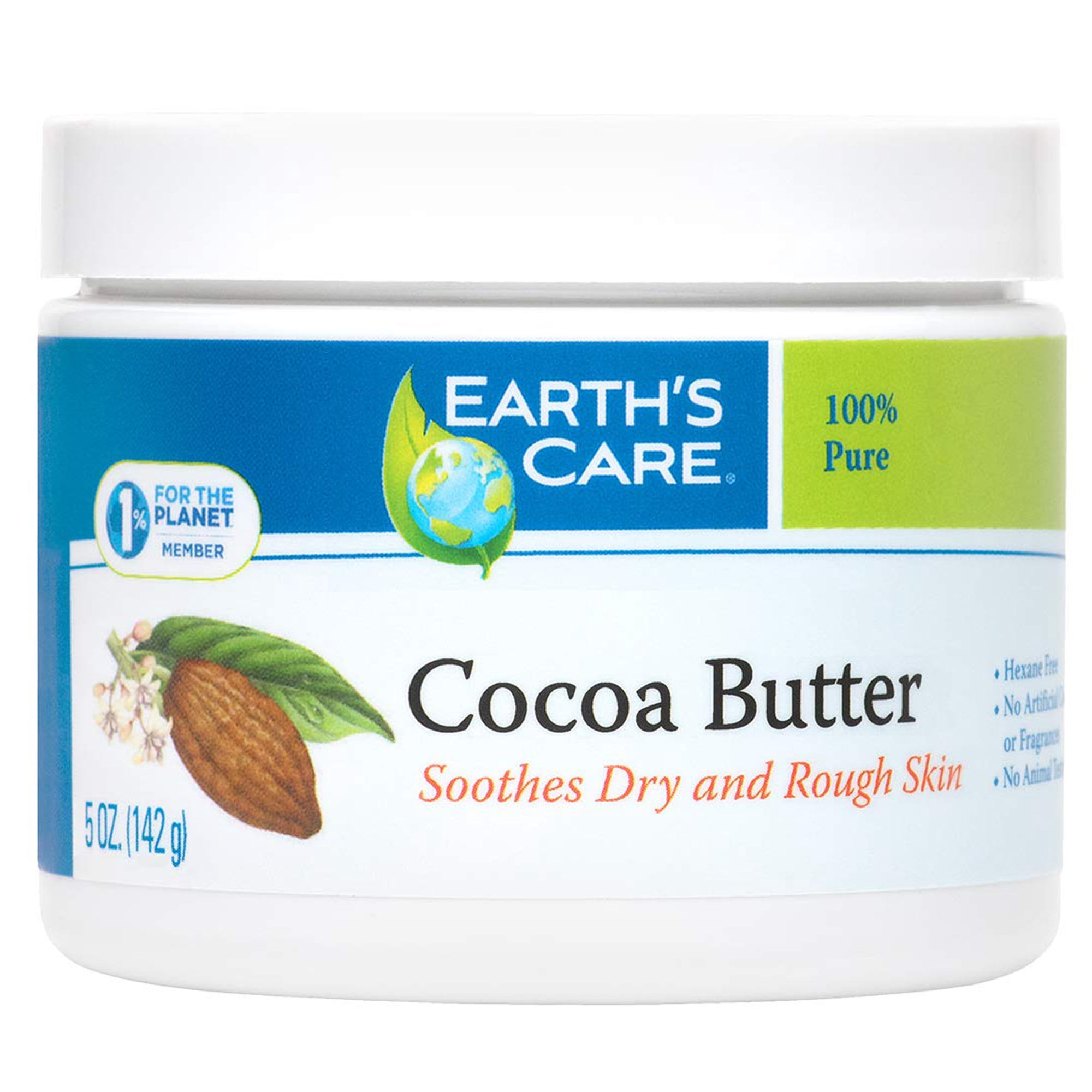 Earth’s Care Pure Cocoa Butter Cream Dry Skin & Body Moisturizer, 5 Oz ...