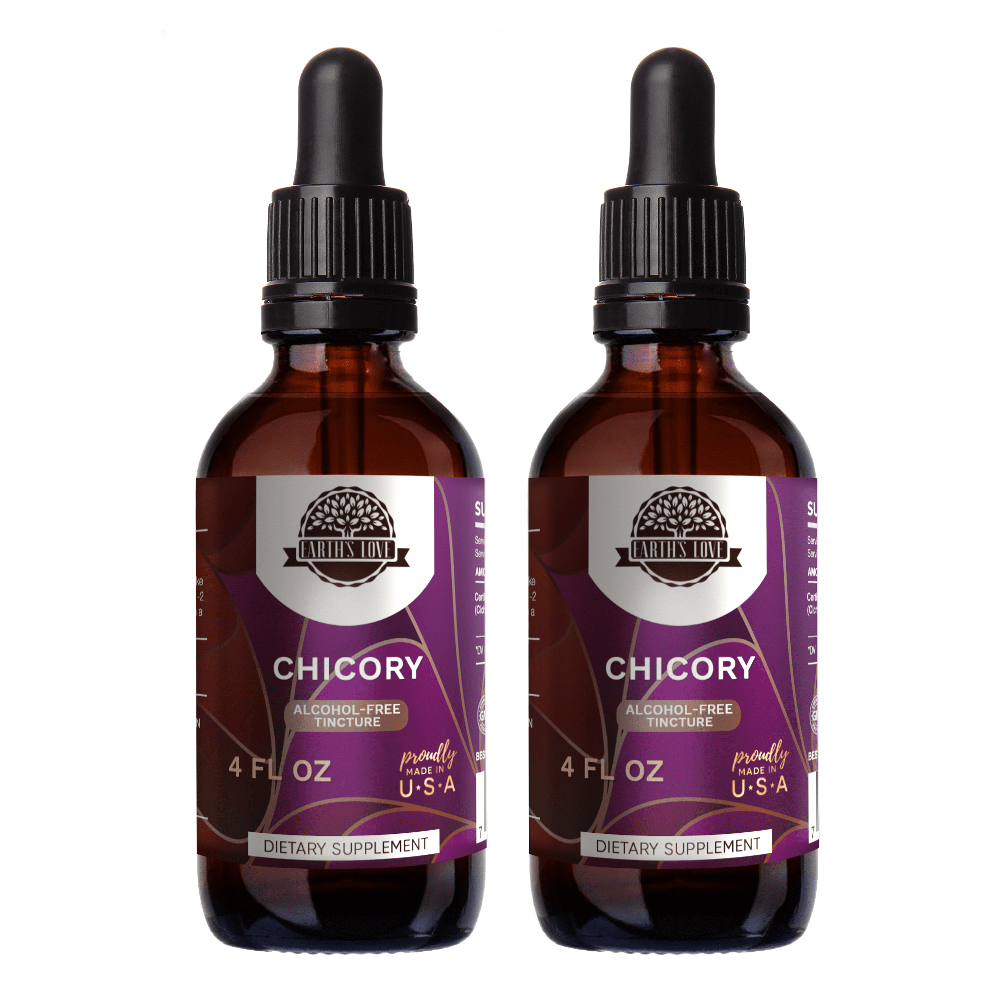 Earth's Love Chicory Alcohol-FREE Herbal Extract Tincture, Super ...