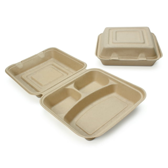 Earth's Natural Alternative 9" 3-Compartment Carryout Container ...