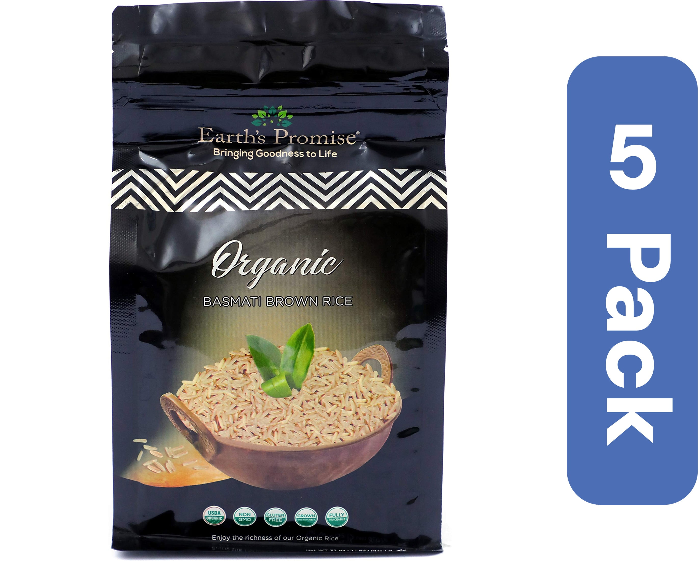 Earth's Promise Organic Brown Basmati Rice 2 lb (Pack Of 5) - Walmart.com
