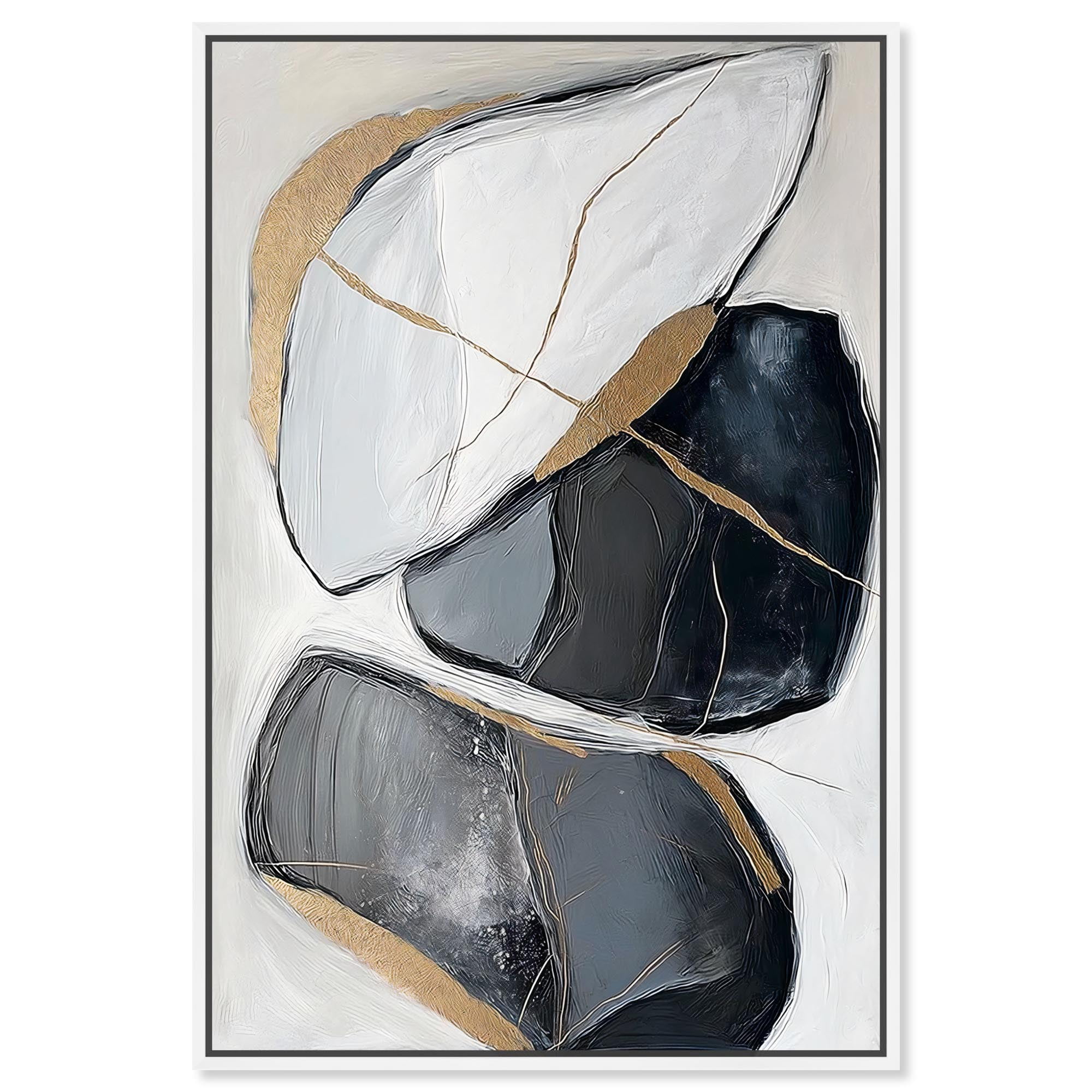 Earth's Treasures II Canvas Black and Gold Art by Art Remedy, White ...