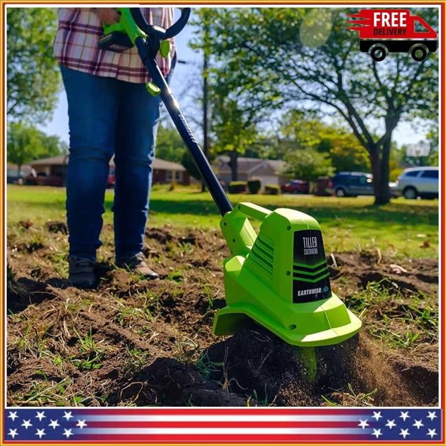 Earth wise Eneji Cordless Garden Tiller Cultivator Electric Handheld ...