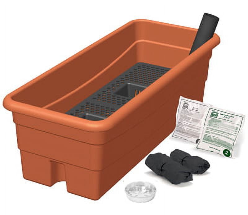 EarthBOX Junior terracotta organic garden kit is self watering with a ...