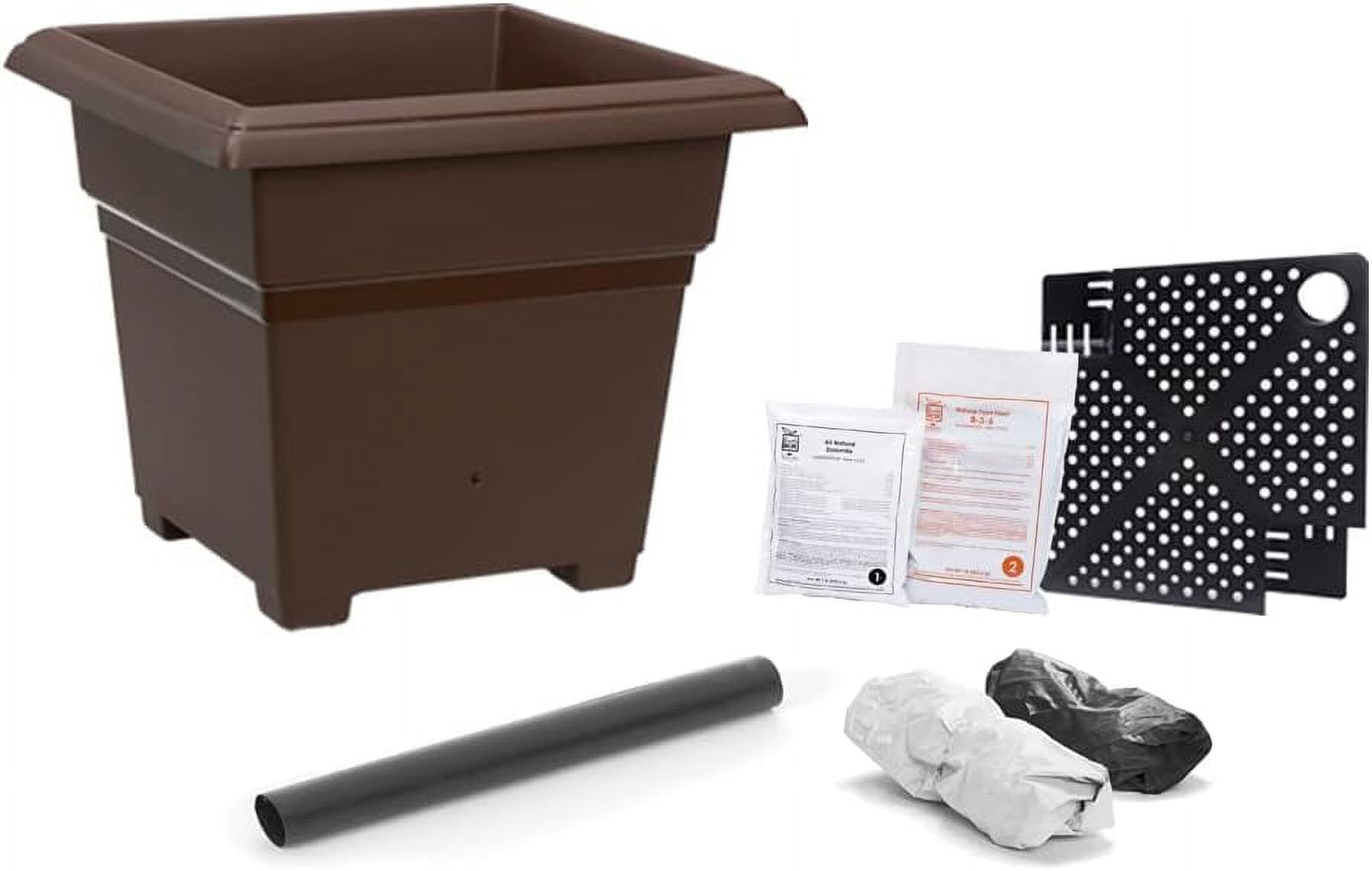 EarthBox 81753.01 Root & Veg Garden Kit, Organic Planter, Chocolate ...