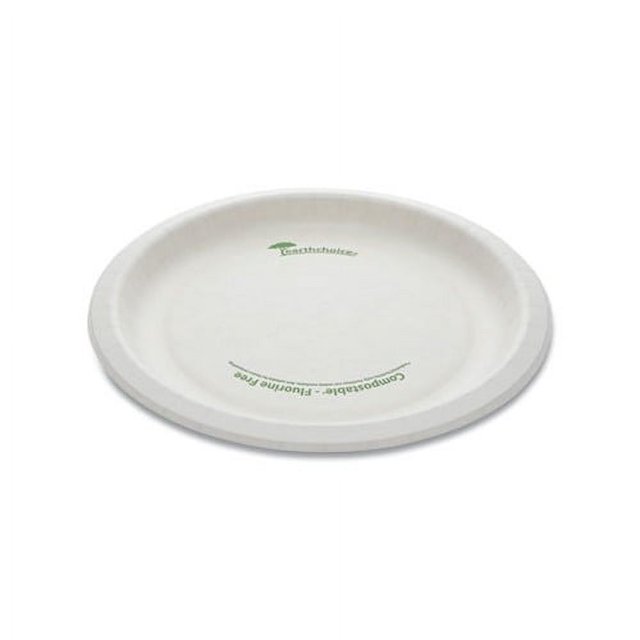 EarthChoice Pressware Compostable Dinnerware Plate, 9" Diameter, White ...