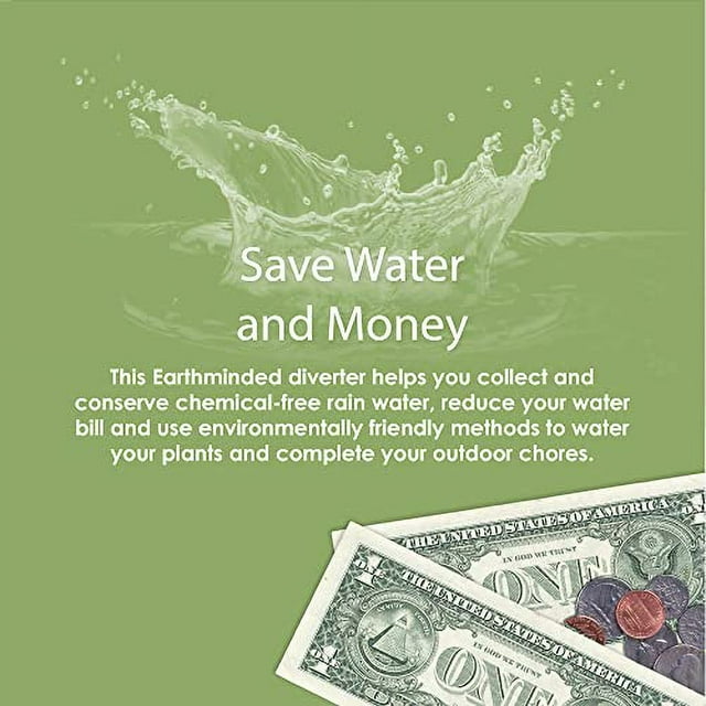 EarthMinded Rain Barrel Overflow Kit - Divert Water Away from Full Rain ...