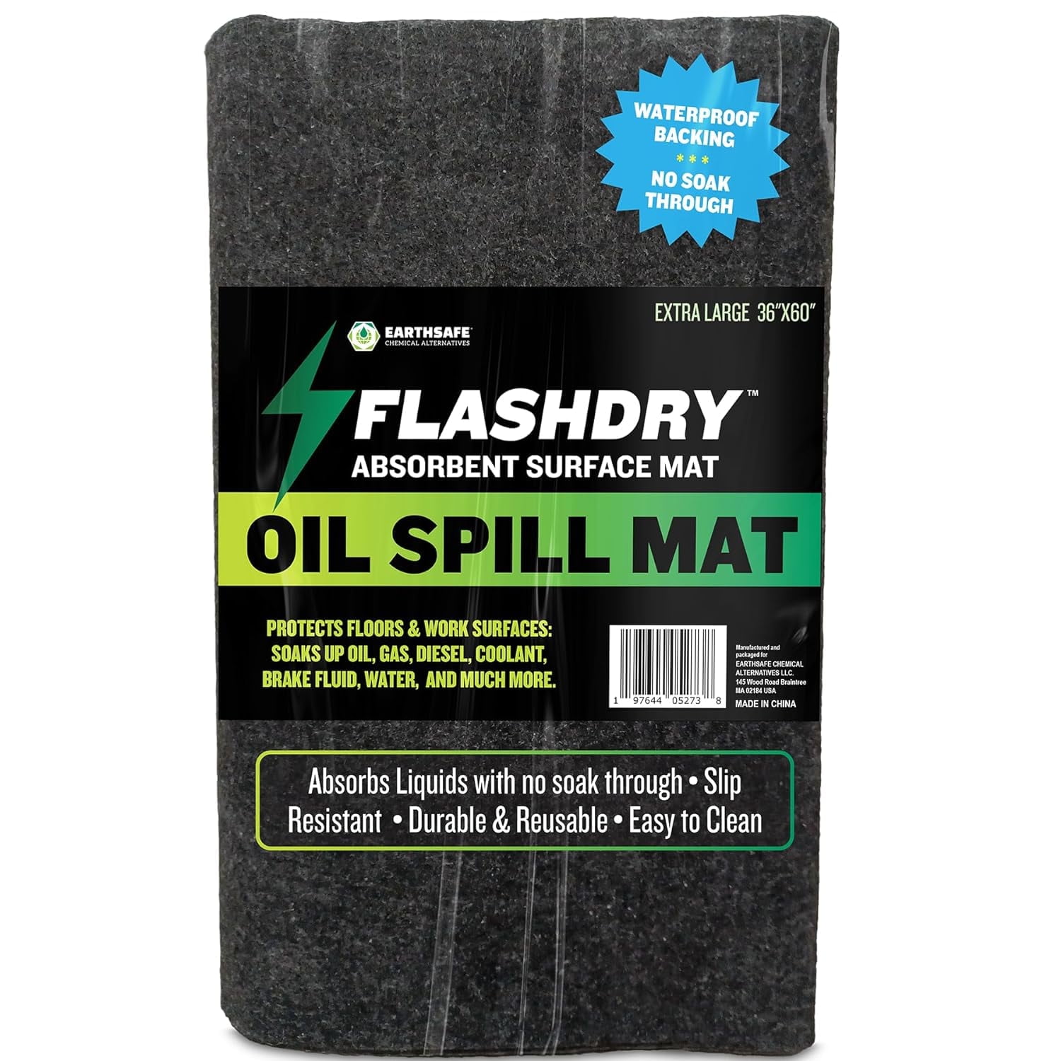 FlashDry Oil Spill Mat, 36" x 60", Garage Floor Mat - Walmart.com
