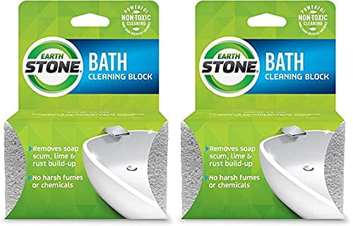 EarthStone Bath Cleaning Block 2-Pack, Chemical-Free Eco-Friendly ...