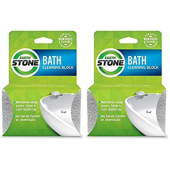 EarthStone Bath Cleaning Block 2-Pack, Chemical-Free Eco-Friendly ...