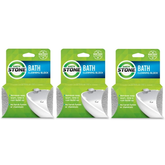 EarthStone Bath Cleaning Block 3-Pack, Chemical-Free Eco-Friendly ...