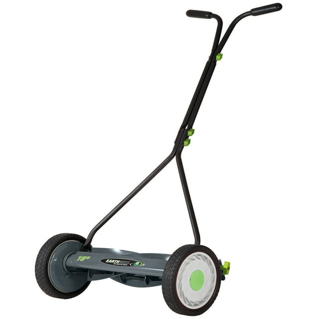 "EarthWise 16"" 7-Blade Hand Mower Equipment, Walk Behind Push Reel ...