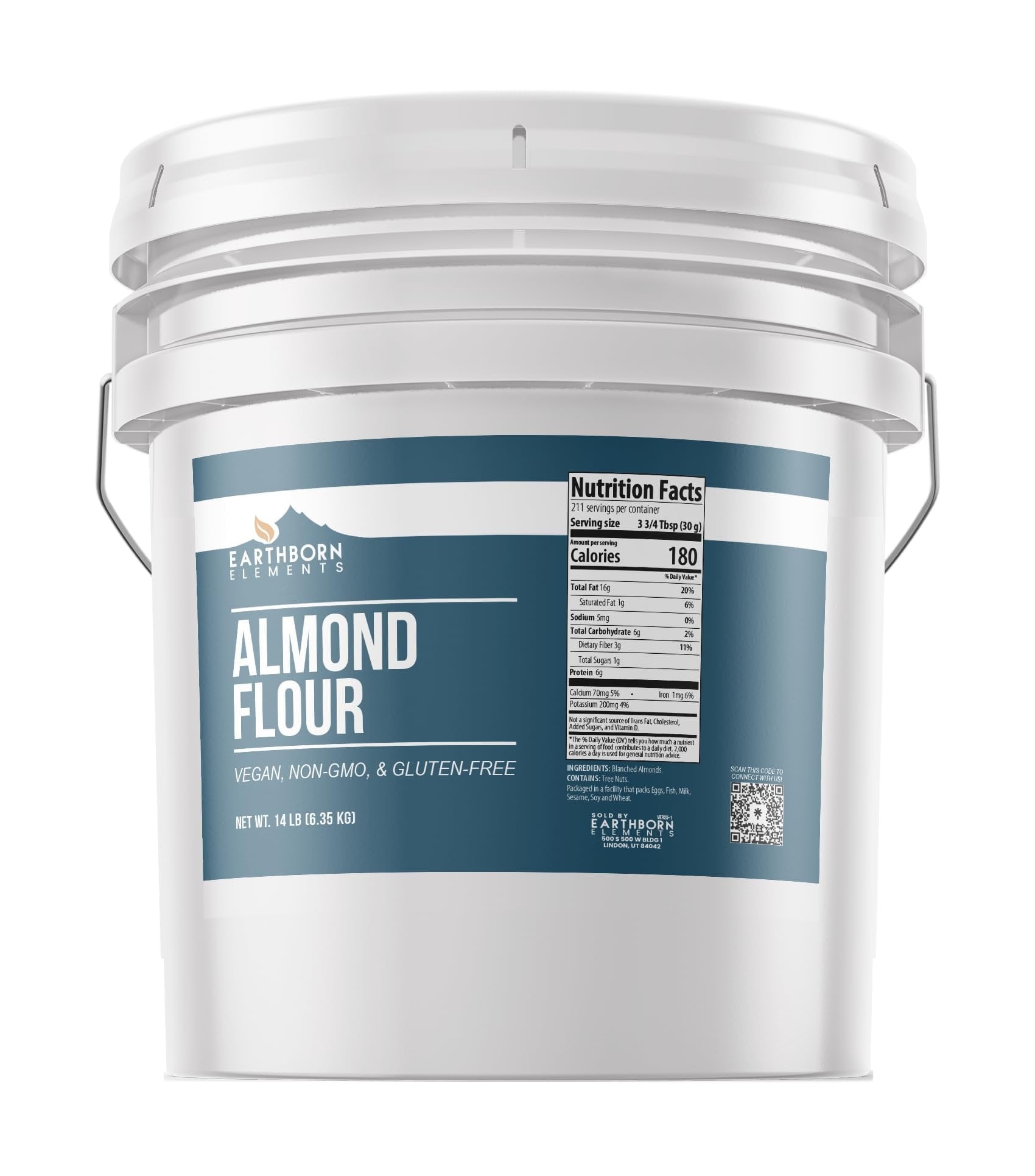 Earthborn Elements Almond Flour 3.5 Gallon Bucket, Extra Fine Powder ...