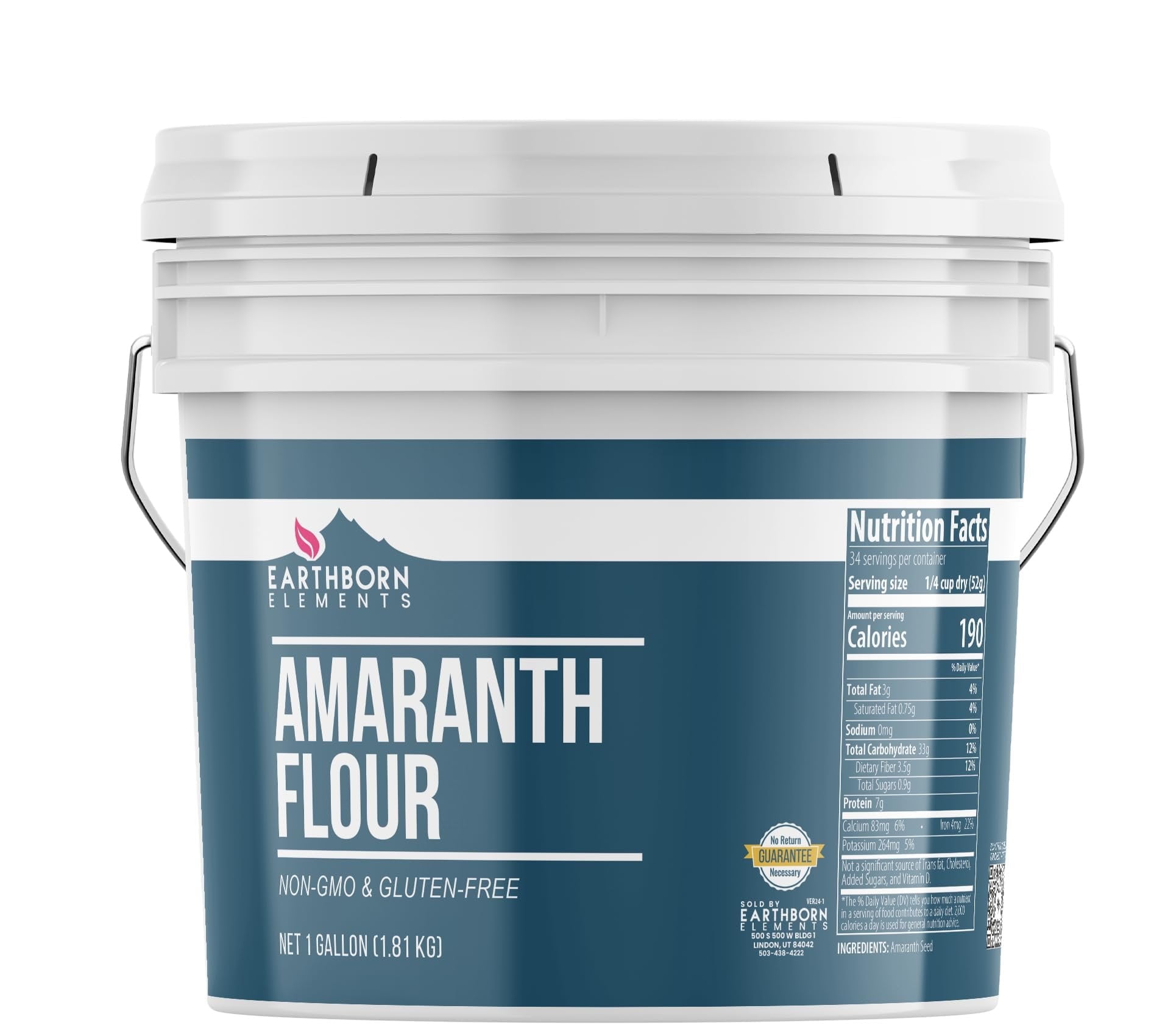 Earthborn Elements Amaranth Flour 1 Gallon Bucket, Gluten-Free ...