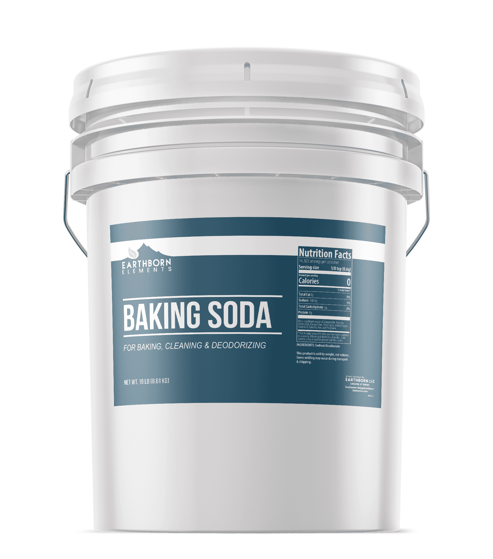Earthborn Elements, Baking Soda, 2 Gallons, Sodium Bicarbonate ...