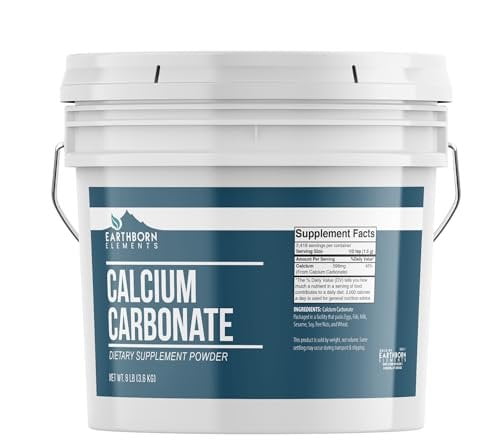 Earthborn Elements Calcium Carbonate Powder 1 Gallon, Natural Antacid ...