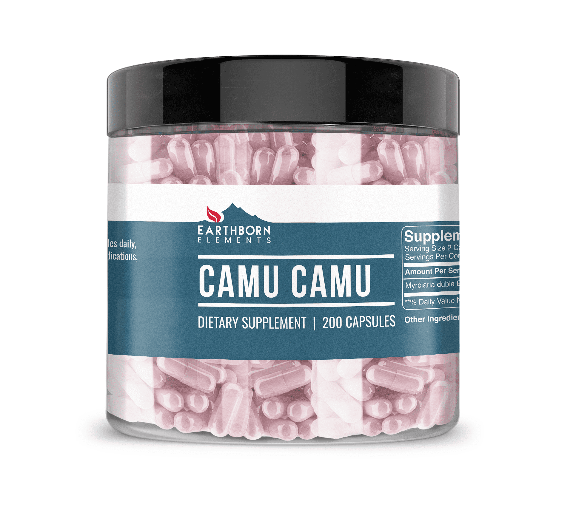 Earthborn Elements Camu Camu 200 Capsules, Pure & Undiluted, No ...