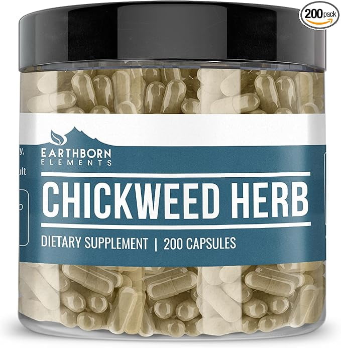 Earthborn Elements Chickweed Herb (200 Capsules) Pure, No Fillers or Additives - Walmart.com