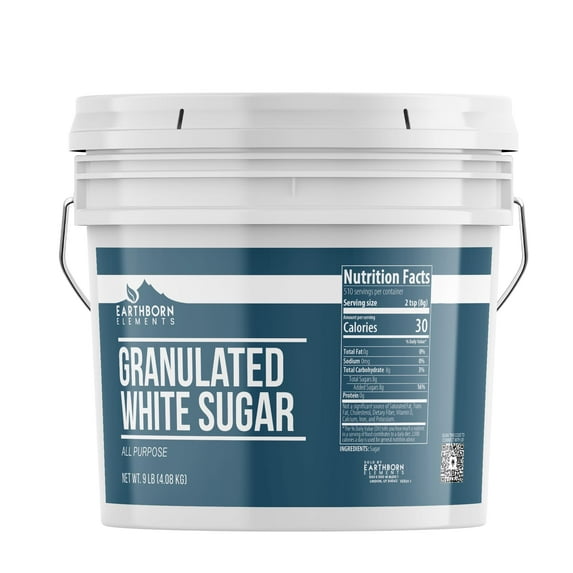 Earthborn Elements Granulated White Sugar 1 Gallon Bucket, Baking and ...