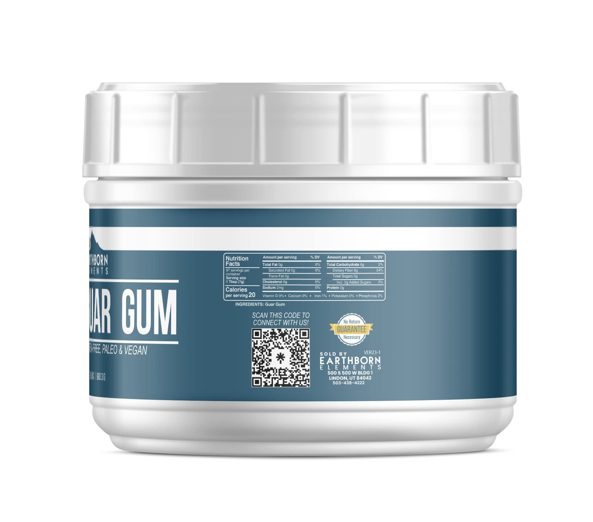 Earthborn Elements Guar TWE5 Gum Powder, 1.5 lb, Gluten-Free Food ...