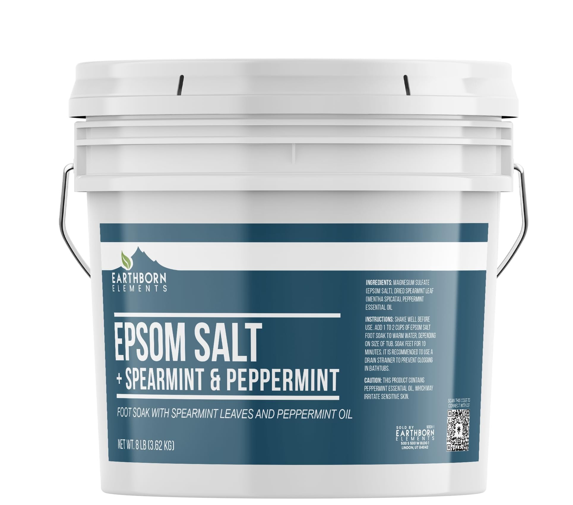Earthborn Elements Spearmint & Peppermint Epsom Salt Foot Soak, 1 ...