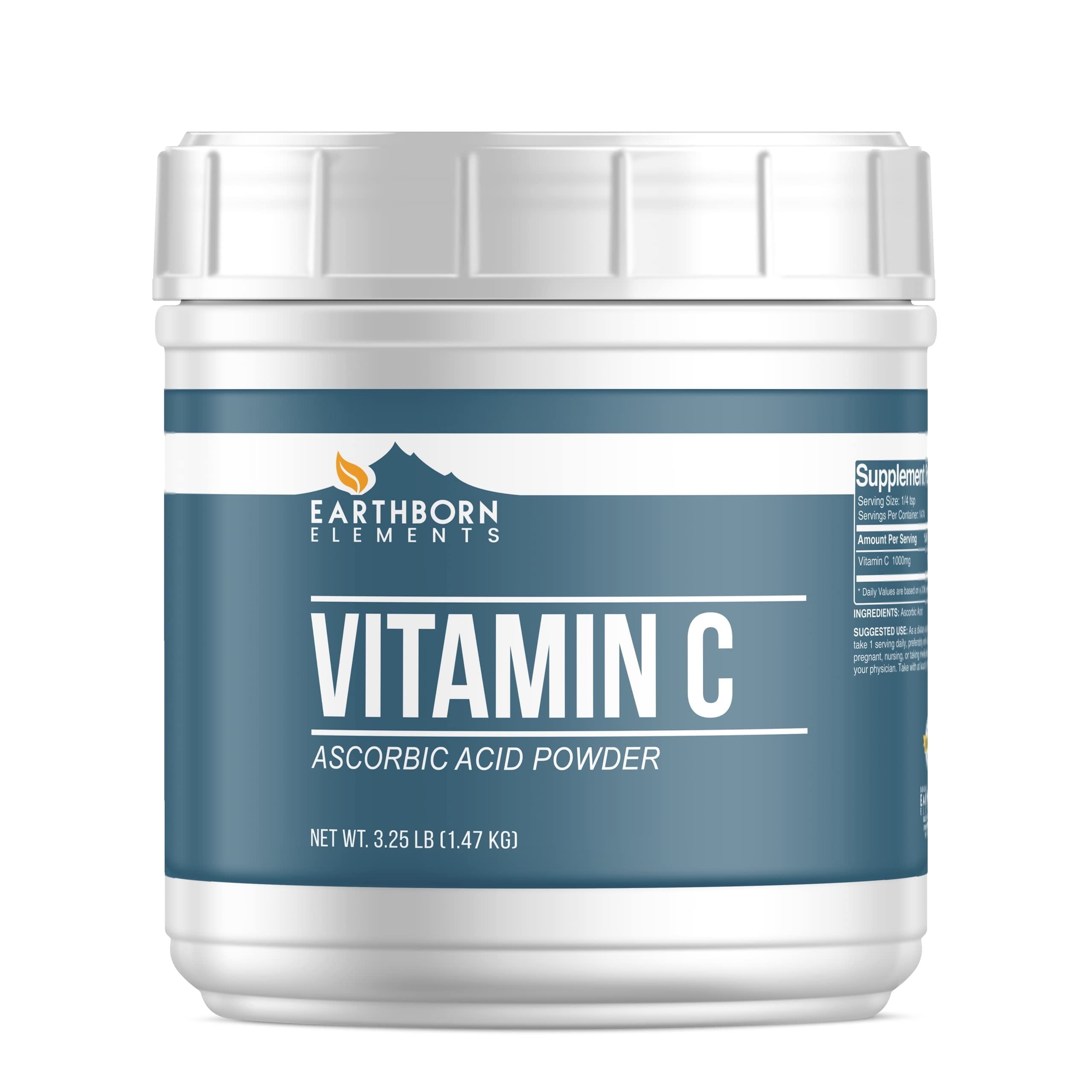 Earthborn Elements Vitamin C Powder 5 Gallon, Ascorbic Acid, Supplement ...