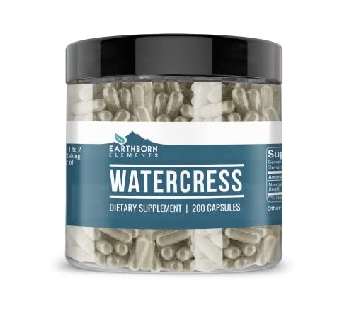 Earthborn Elements Watercress 200 Capsules, Pure & Undiluted, No ...
