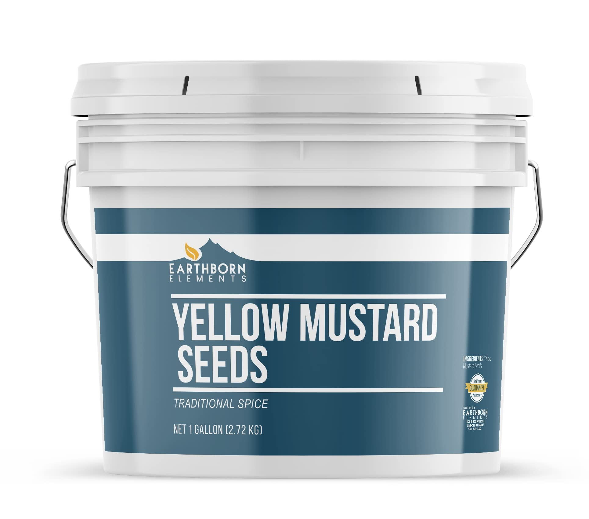 Earthborn Elements Yellow Mustard Seeds 1 Gallon Bucket, Dips ...