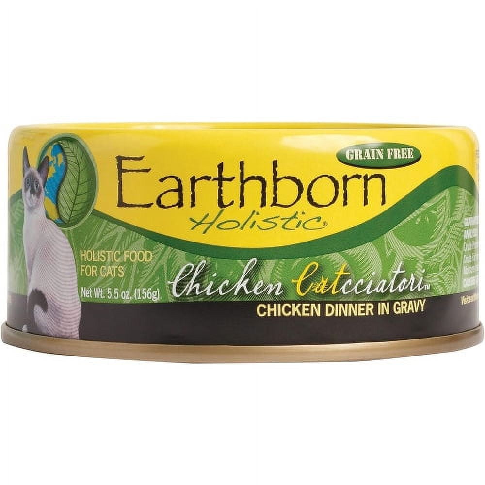 Earthborn Holistic Chicken Catcciatori Grain-Free Moist Cat Food 5.5 oz. 24-Pack Box - Walmart.com