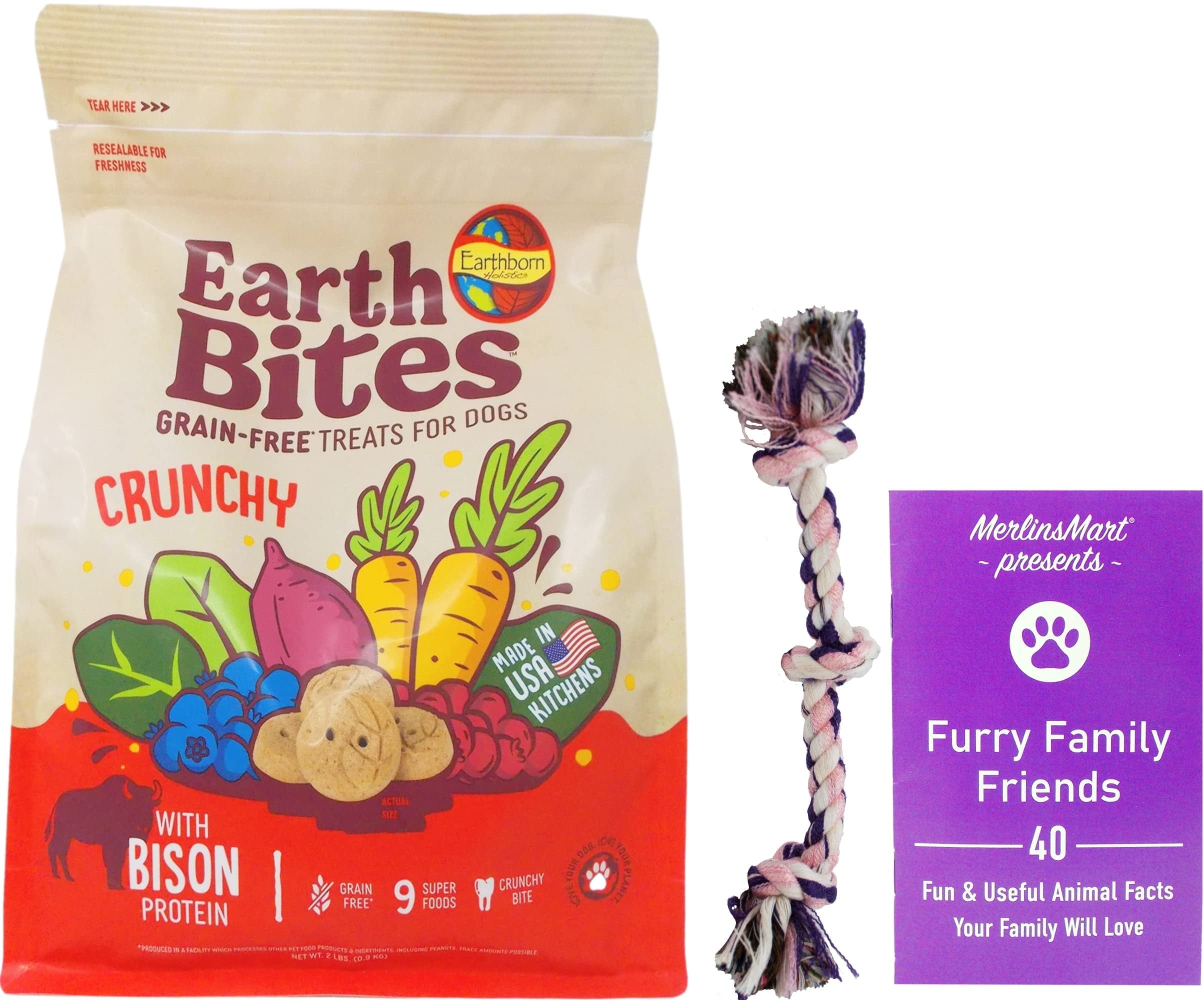 Earthborn Holistic Earth Bites Crunchy Dog Treats - Grain Free - 9 ...