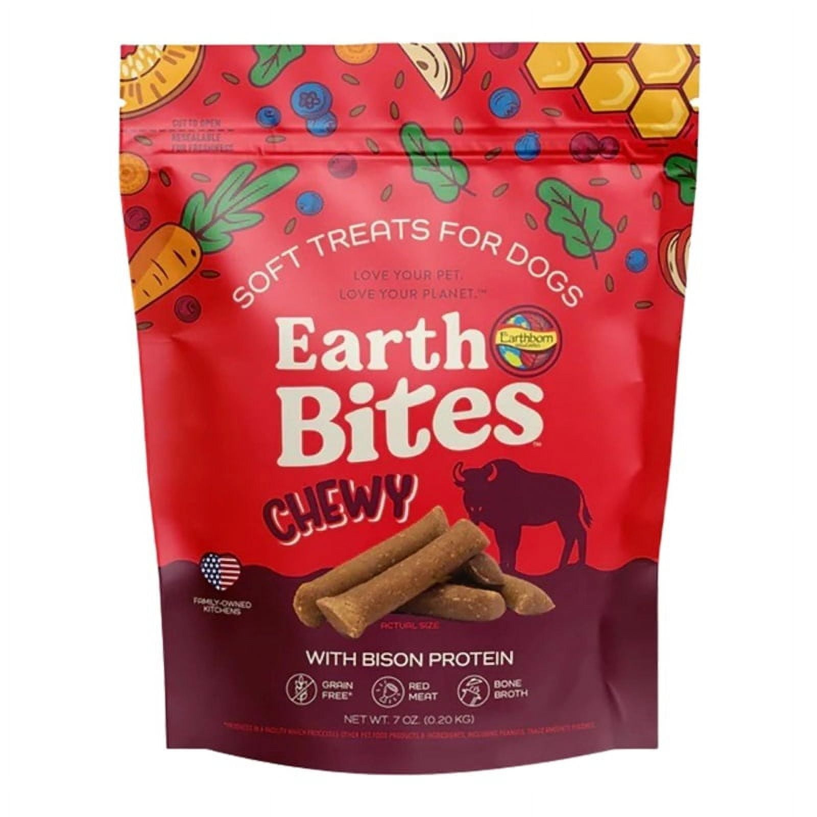 Earthborn Holistic EarthBites Chewy Soft Dog Treats Bison, 1ea/7 oz ...
