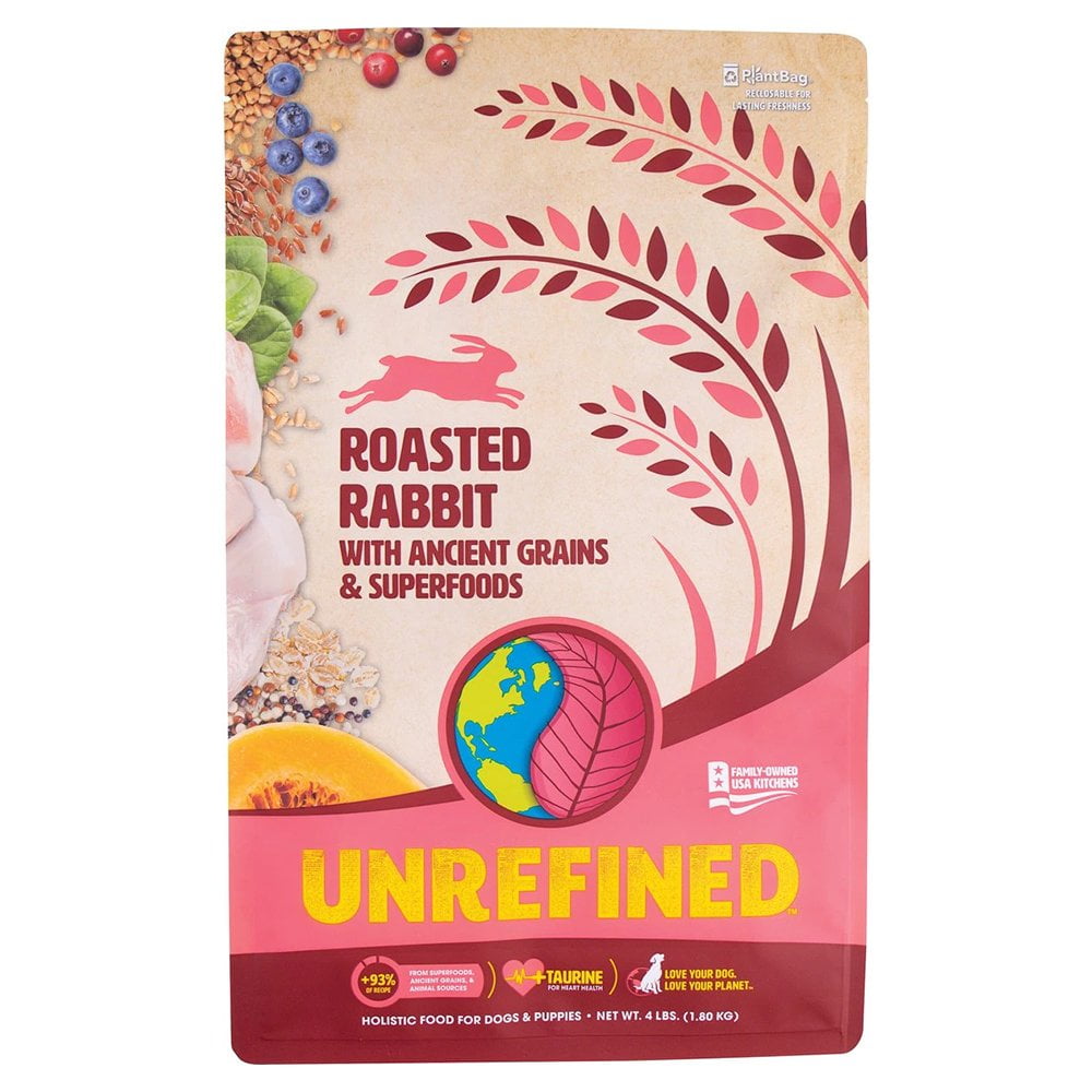 Earthborn Holistic Unrefined Dry Dog Food Roasted Rabbit, 4 lb ...