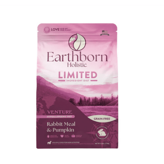 Earthborn Holistic Venture Limited ingredient Grain Free Rabbit Meal ...
