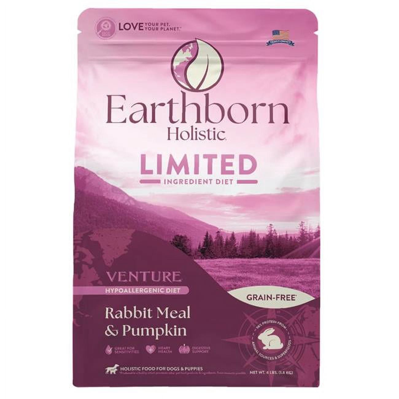 Earthborn Hollistic 248417 25 lbs Venture Rabbit Meal & Pumpkin MP70 ...