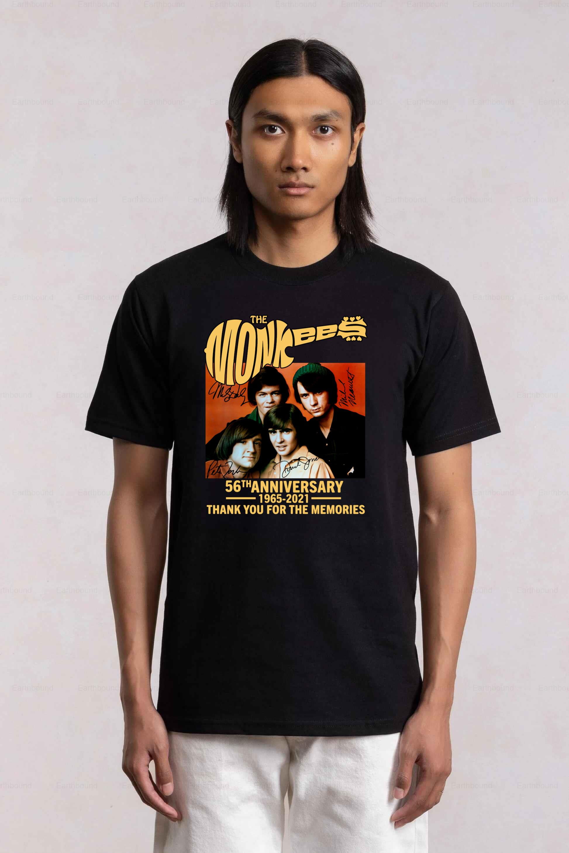 Earthbound66 The Monkees Guitar T-shirt with Anniversary Tribute and ...