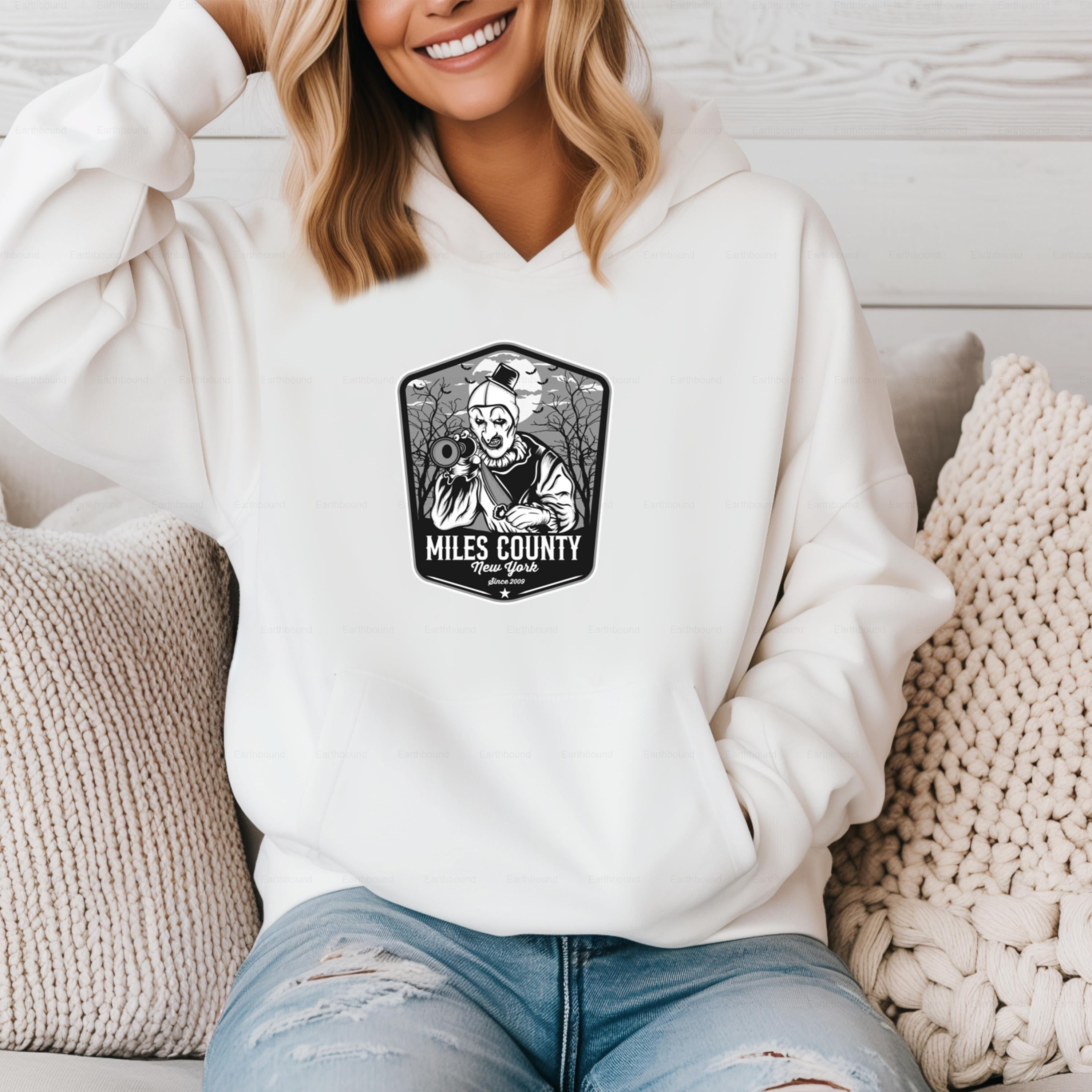 Earthbound86 Horror Sheriff Miles County Police Badge Retro Style Tee ...