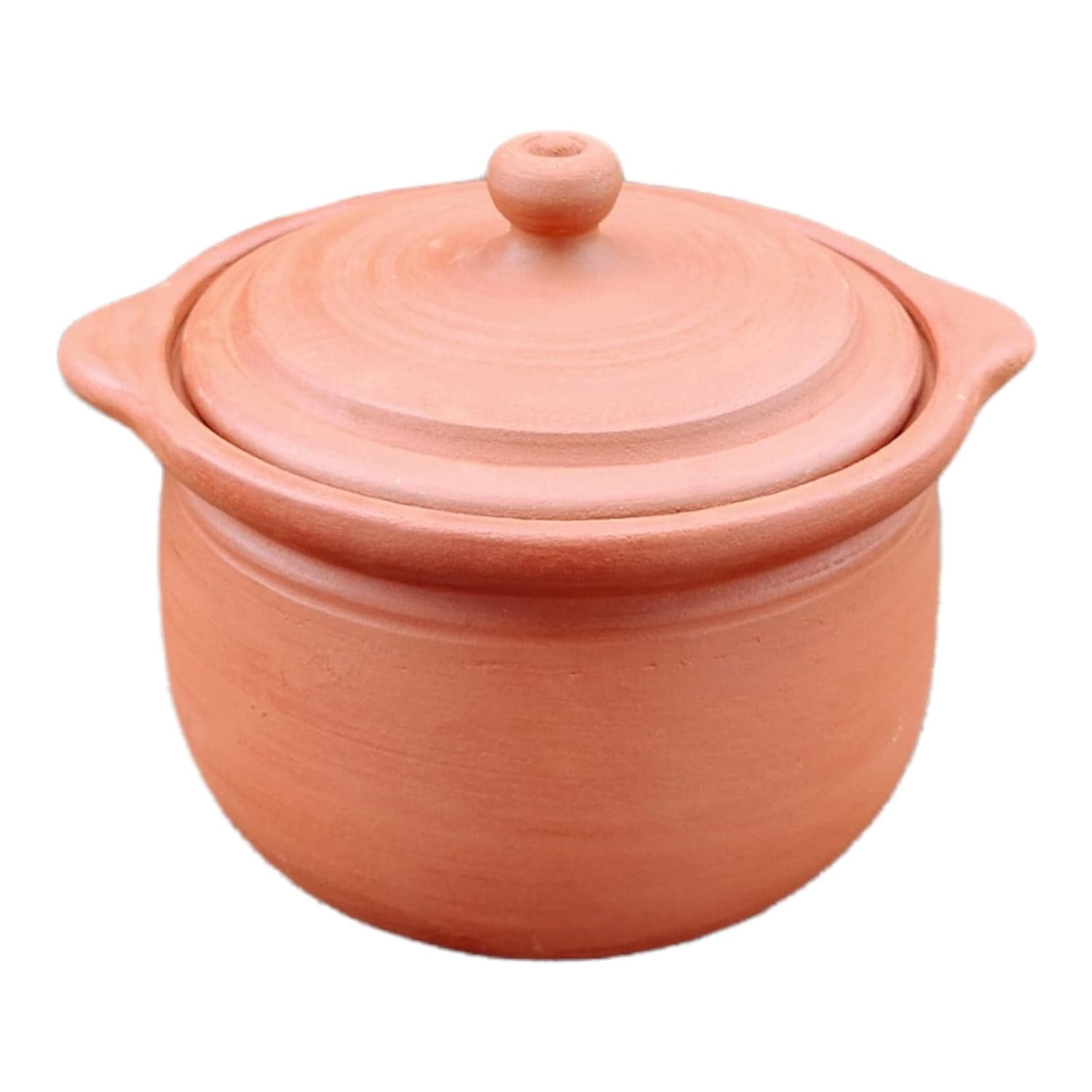 Earthen Brown Clay Handi With Lid 1.5 Liters | Clay Pot For Cooking ...