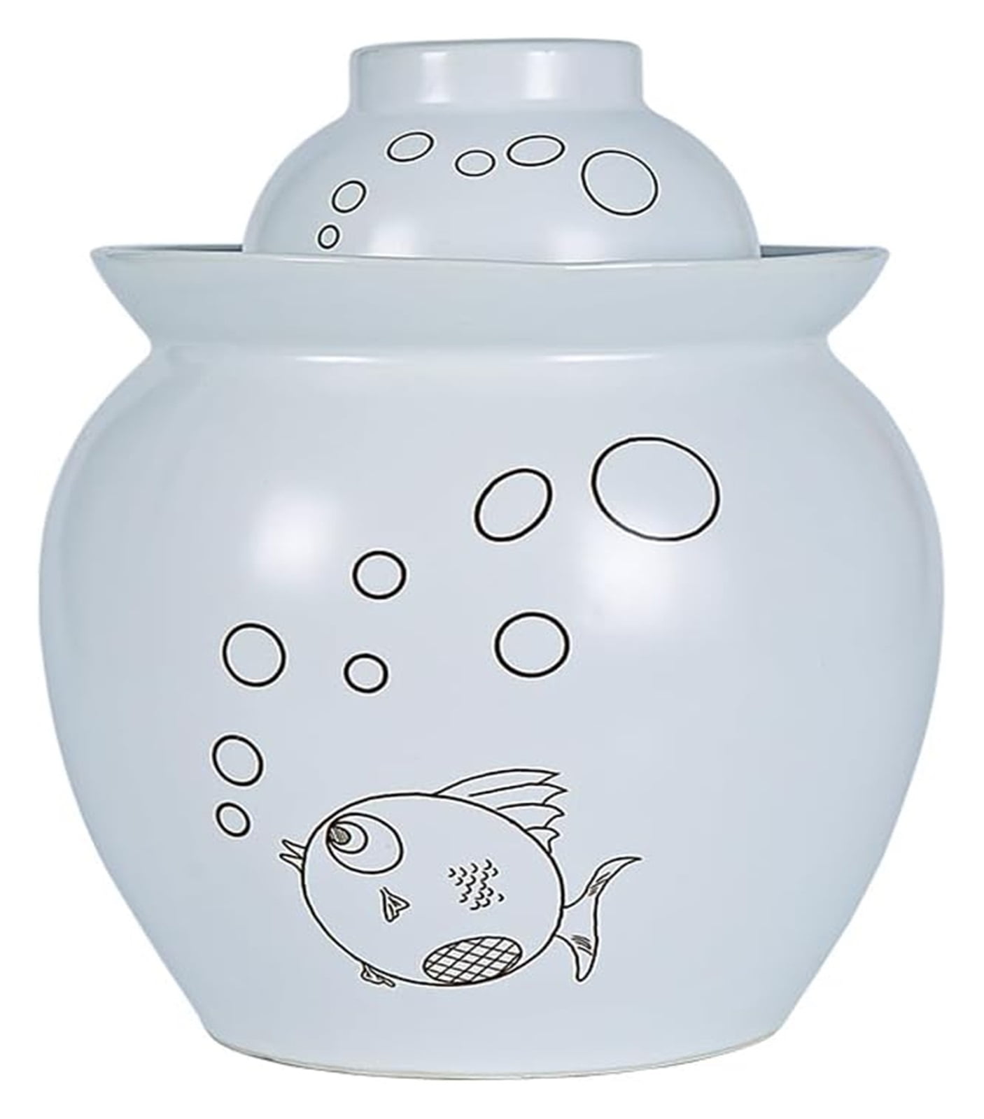 Earthen Pot Kimchi Jar Pickle Maker Container Onggi Jar Ceramic Bean ...