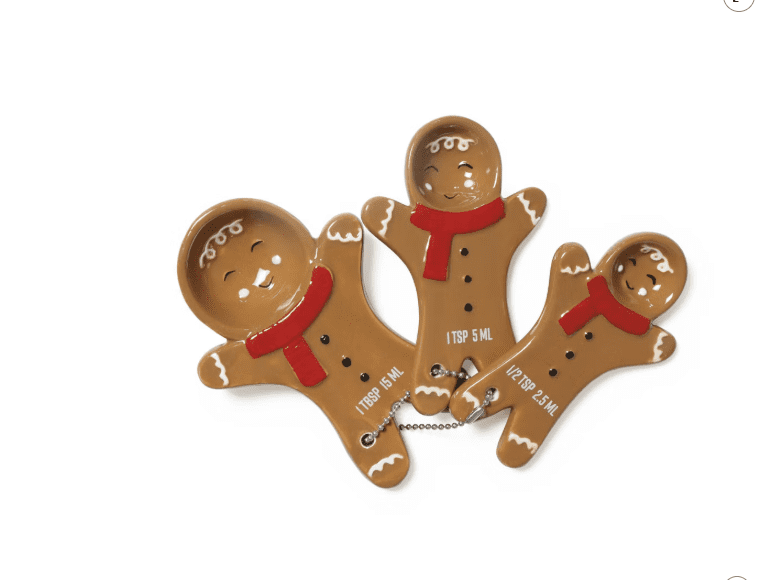 Earthenware Gingerbread 3-pcs Stackable Measuring Spoons Brown ...