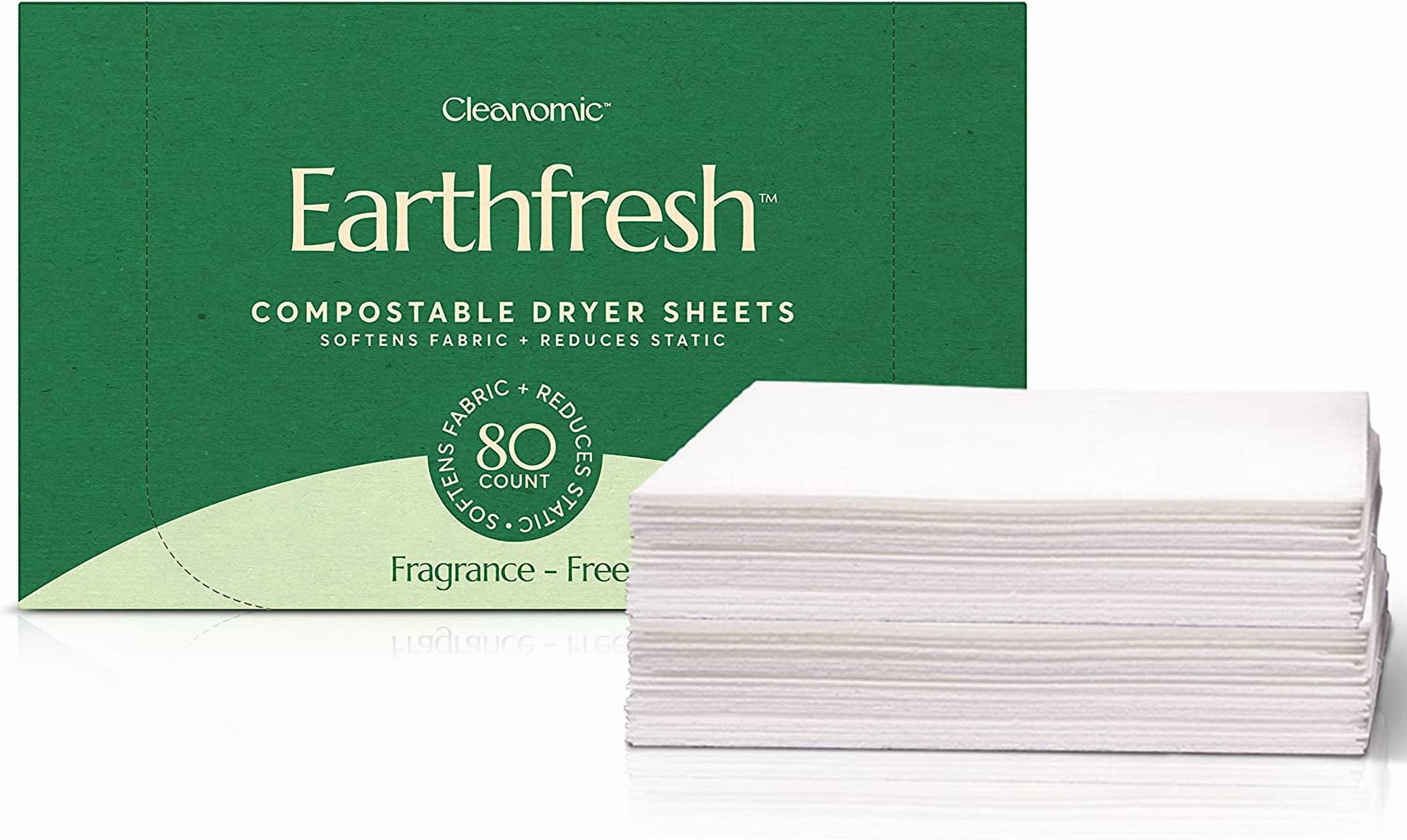 Earthfresh Fabric r Sheets Dryer Sheets, Softens & Removes Static Cling ...