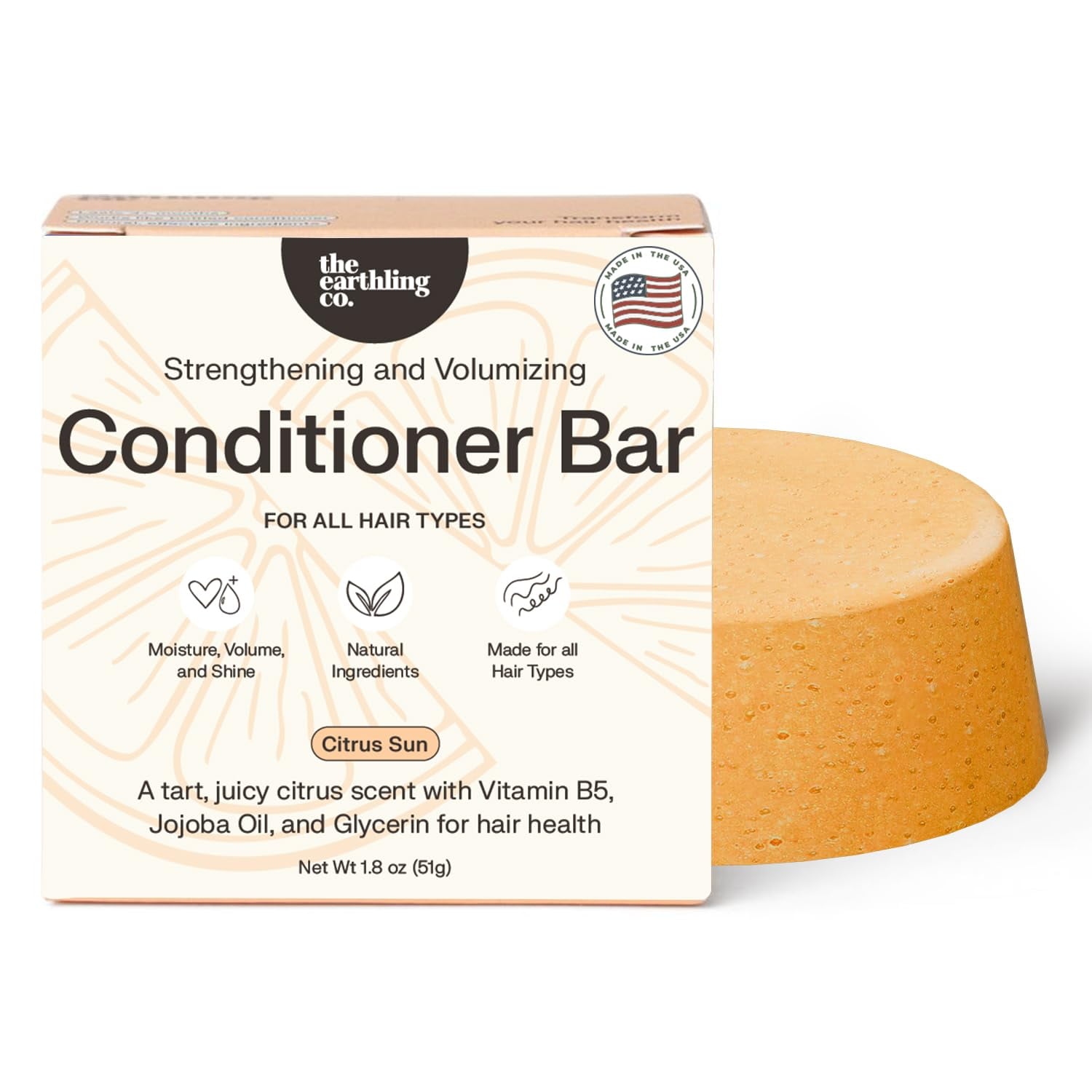 The Earthling Co. Conditioner JKF25 Bar - Promote Hair Growth ...