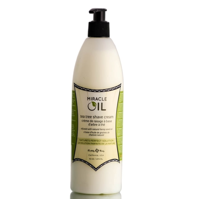 Earthly Body Miracle Oil Tea Tree Shave Cream - 16 oz - Walmart.com