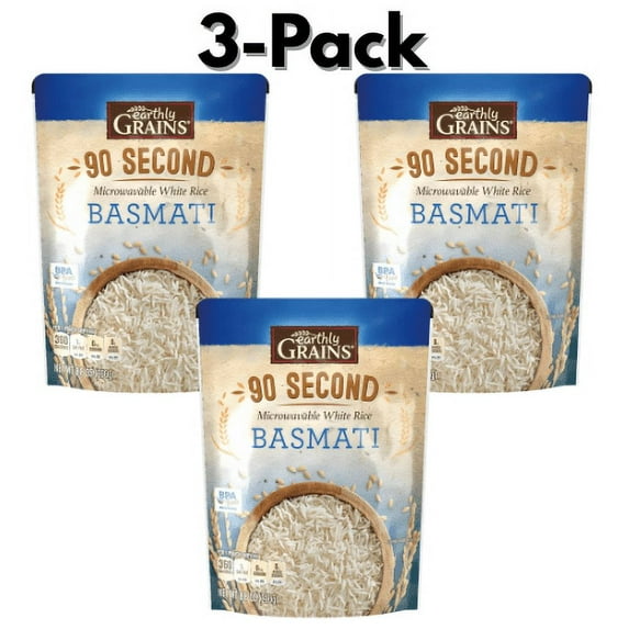Earthly Grains Basmati Ready to Serve Rice, 8.8 oz,3-Pack - Walmart.com