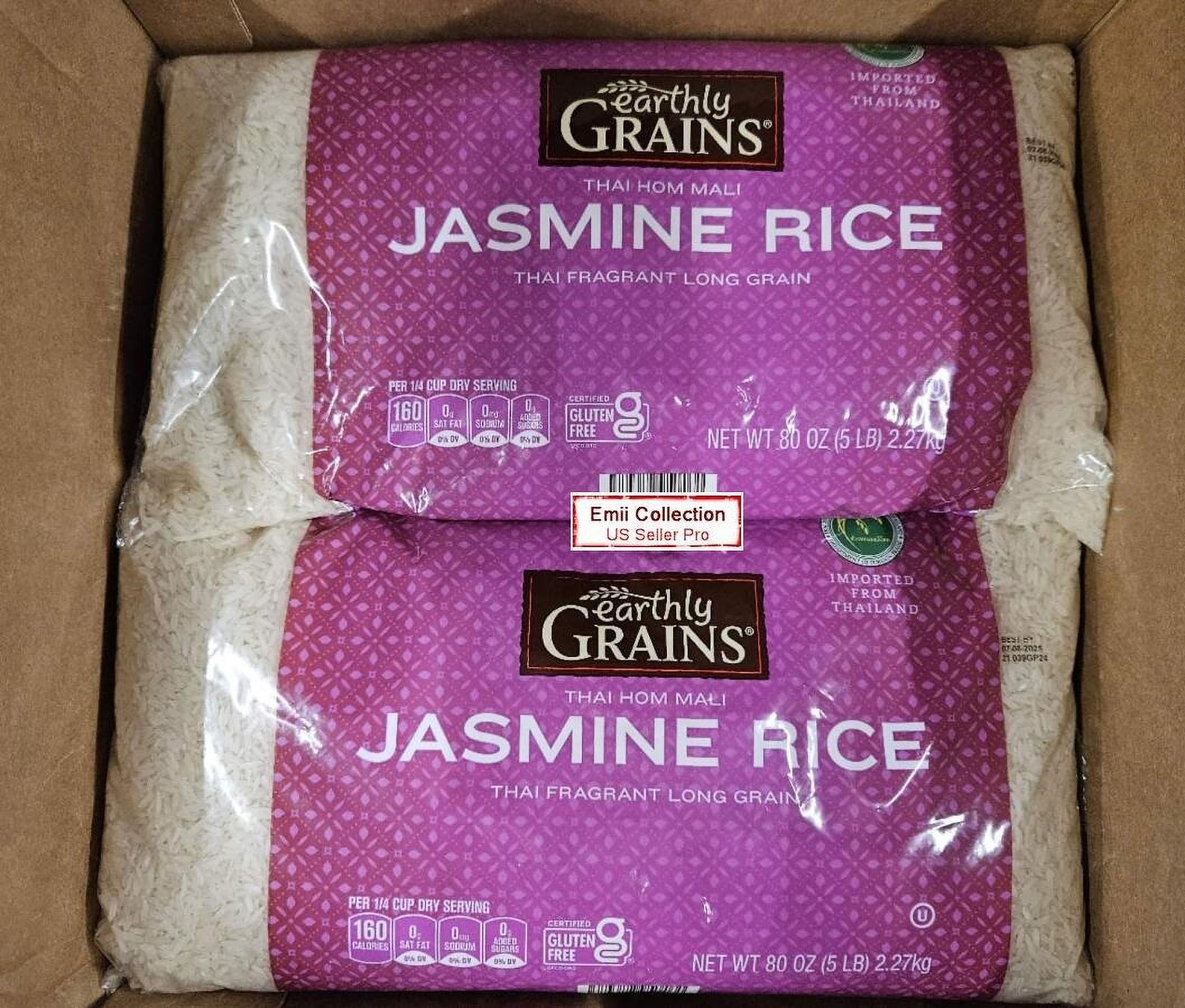Earthly THAI HOM MALI Jasmine Rice Thai Fragrant Long Grain 80oz 2.27kg ...