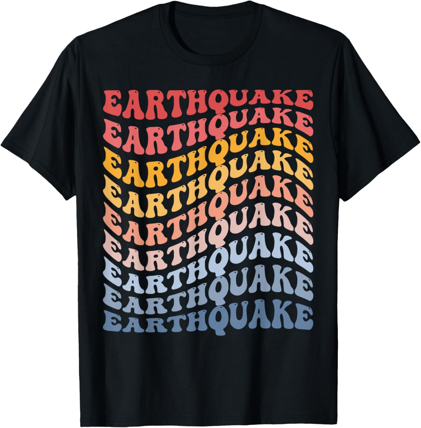 Earthquake Groovy Tectonic Plates T-Shirt - Walmart.com